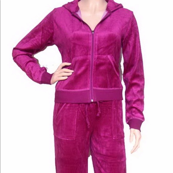 fabric & fabric | Pants & Jumpsuits | 2 Pc Women Hooded Velvet Velour ...